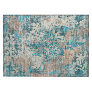 Teal Outdoor Rugs You'll Love | Wayfair