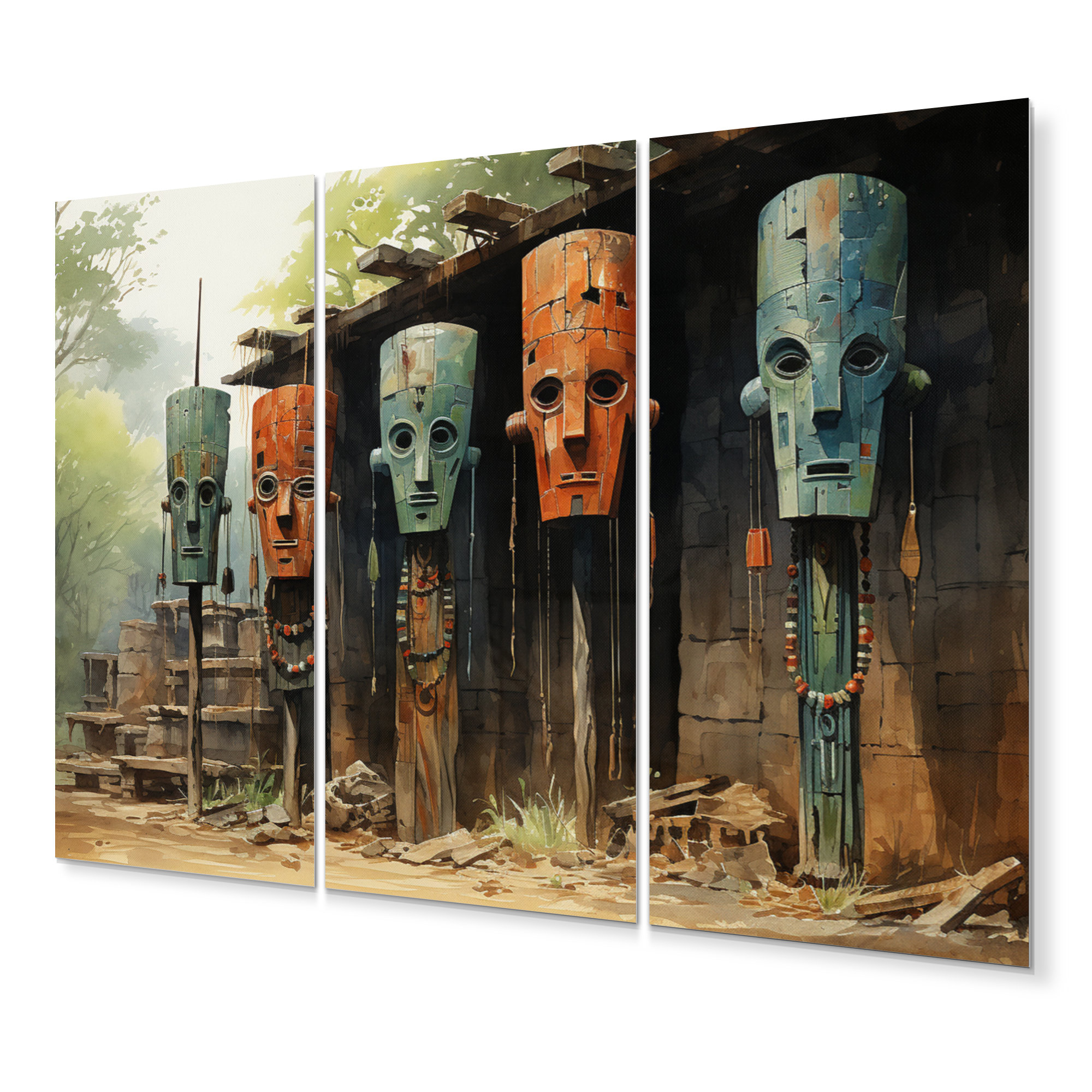 DesignArt African Tribes Dogon Mask II " African Tribes Dogon Mask II ...