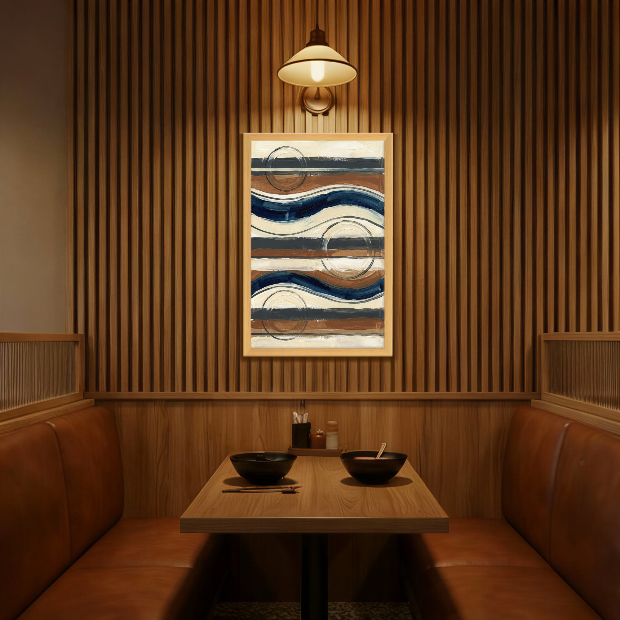 Winston Porter Abstract Abstract Waves Circles Stripes Earth Tones ...
