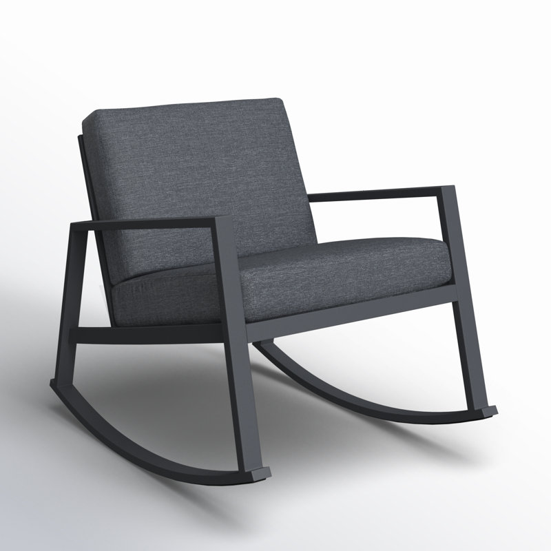 Joss & Main Bia Rocking Metal Chair with Cushions & Reviews | Wayfair