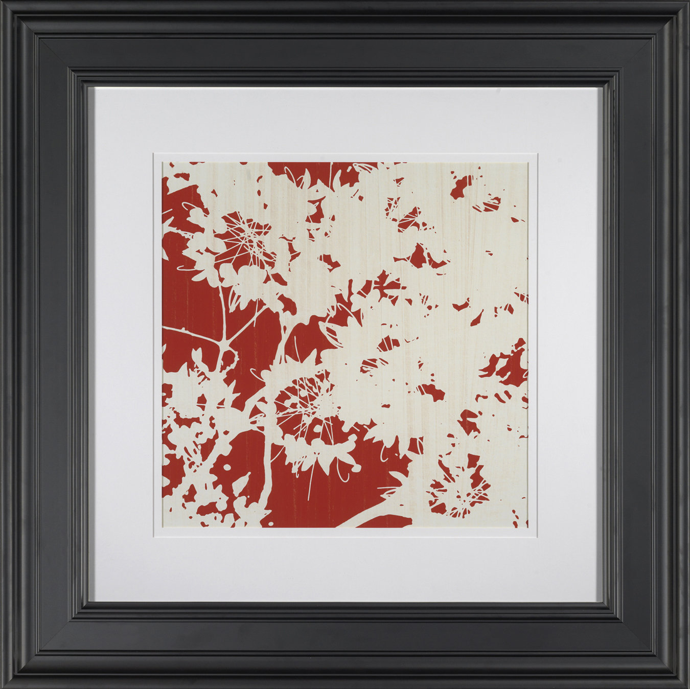 Wendover Art Group Red And Cream Silk " Red And Cream Silk I " | Wayfair