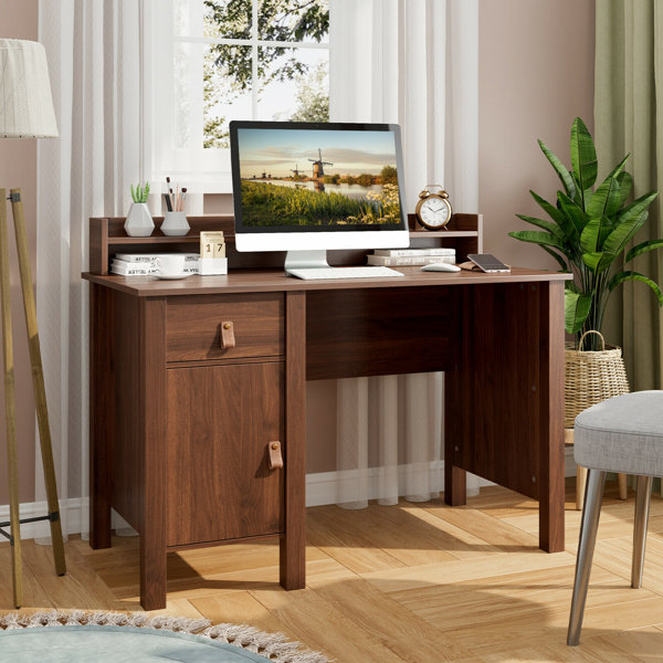 Winston Porter Deian Desk with Hutch | Wayfair