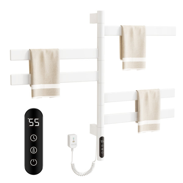 SIOYIE Electric Heated Towel Rail, Rotating Towel Warmer, Smart ...
