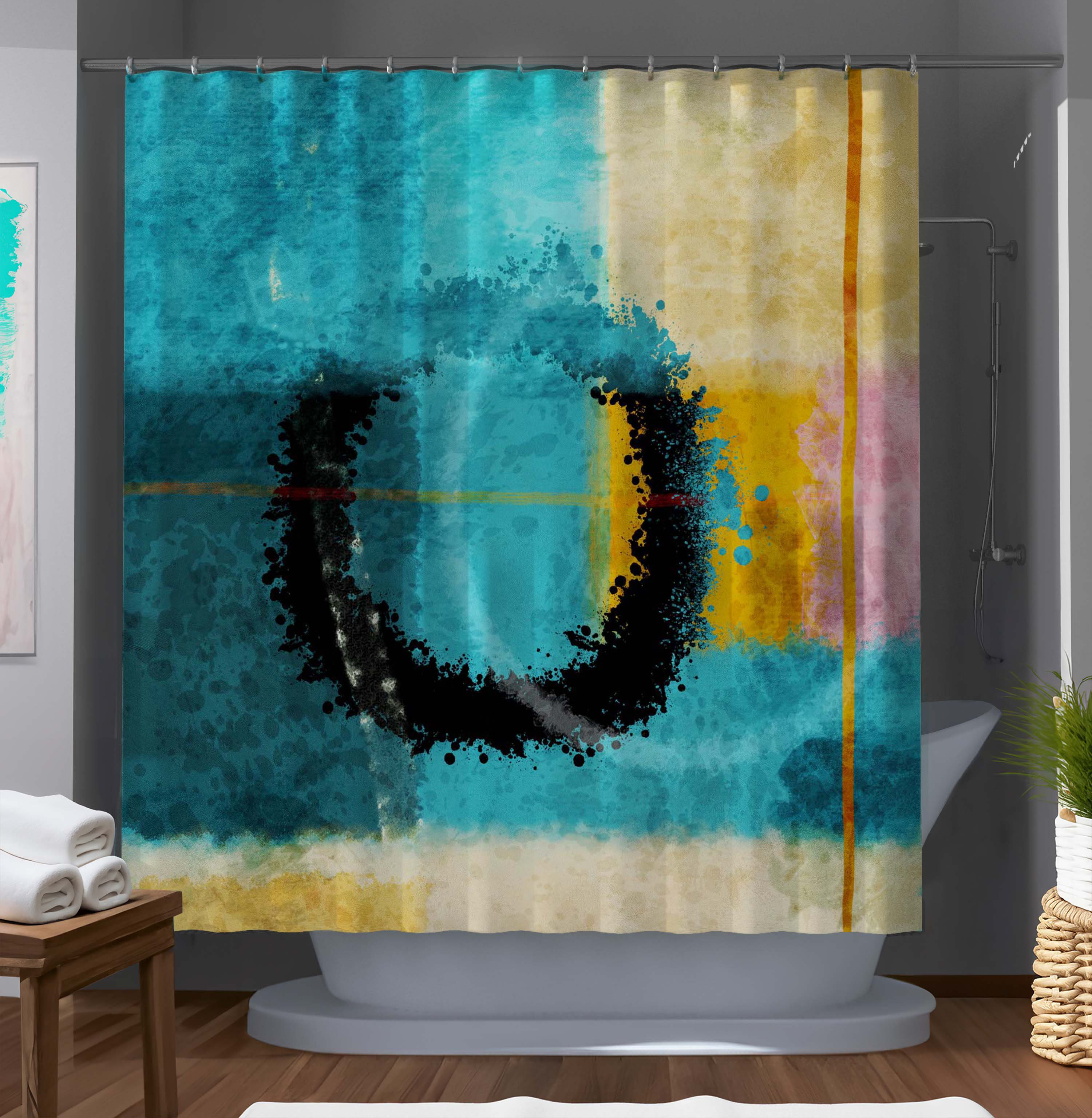East Urban Home Illijah Abstract Shower Curtain | Wayfair