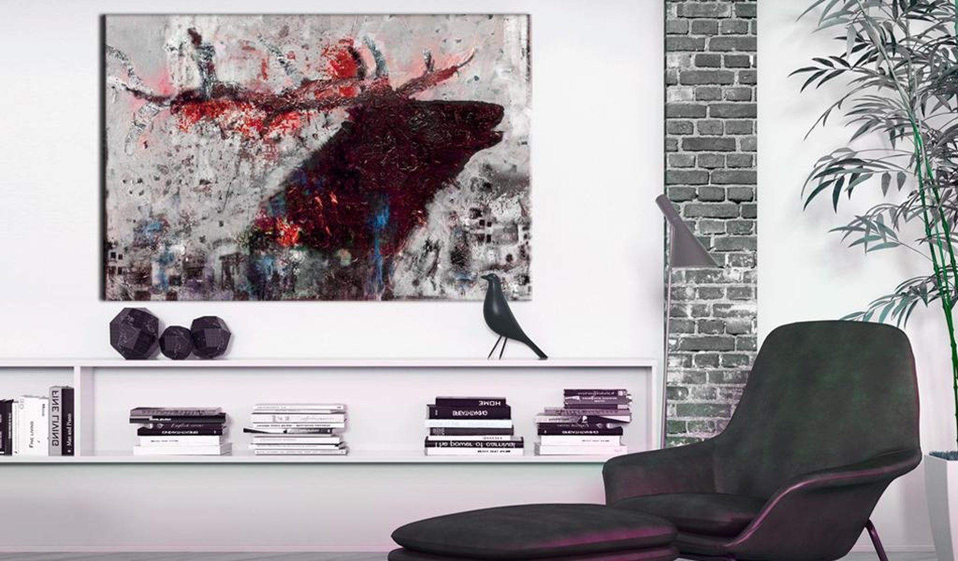 Millwood Pines Emellia Ruby Deer On Canvas Print | Wayfair
