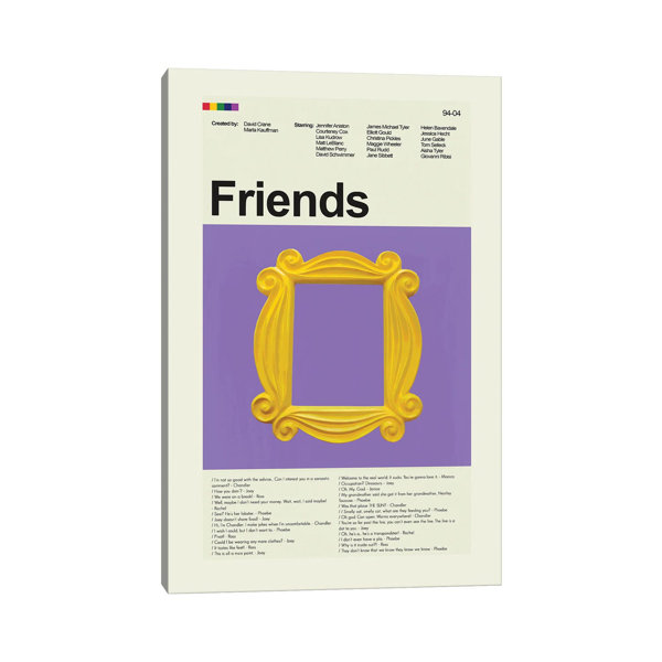 Happy Larry Friends - Print on Canvas | Wayfair.co.uk