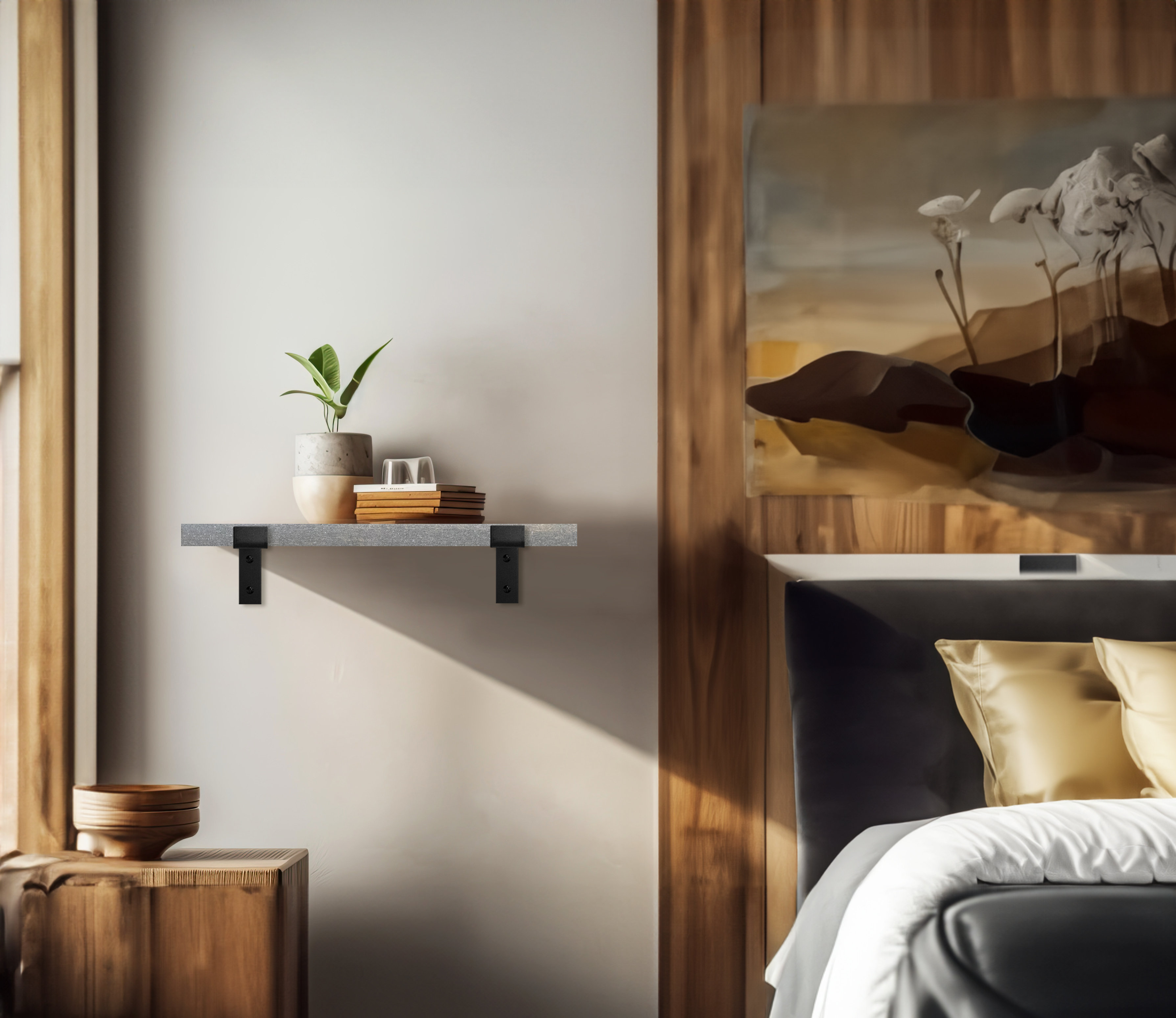 Rayne Mirrors Emerald Lee Poplar Bracket Shelf | Wayfair