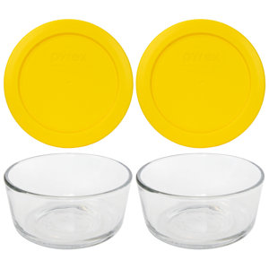 Pyrex 7200 Glass Bowls & 7200-PC Matching Lids | Wayfair