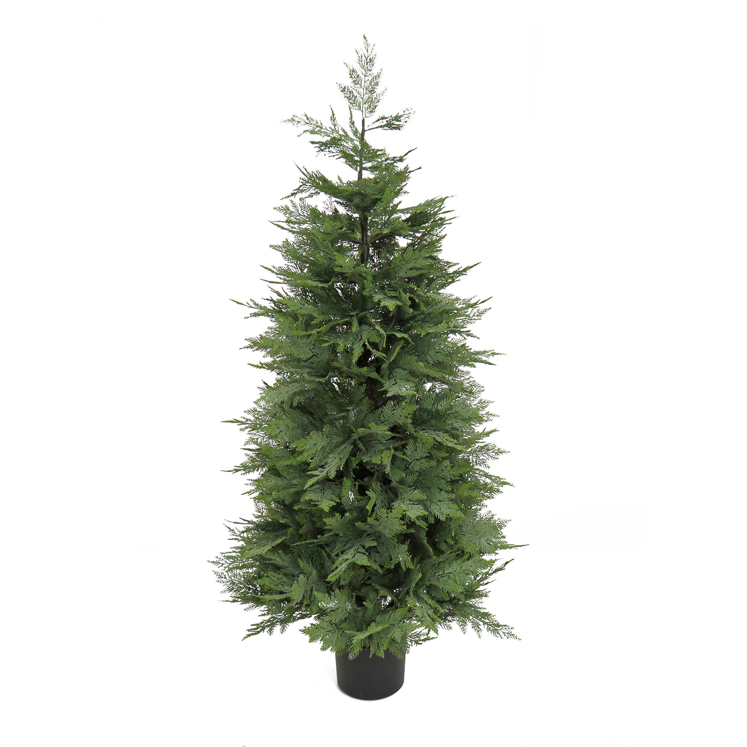 The Holiday Aisle® 5 ft Artificial Cypress Topiary Tree, Realistic Fake ...