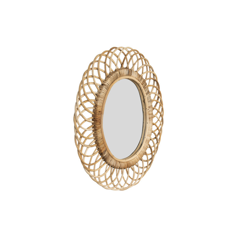 Highland Dunes Overton Bamboo Oval Wall Mirror & Reviews | Wayfair