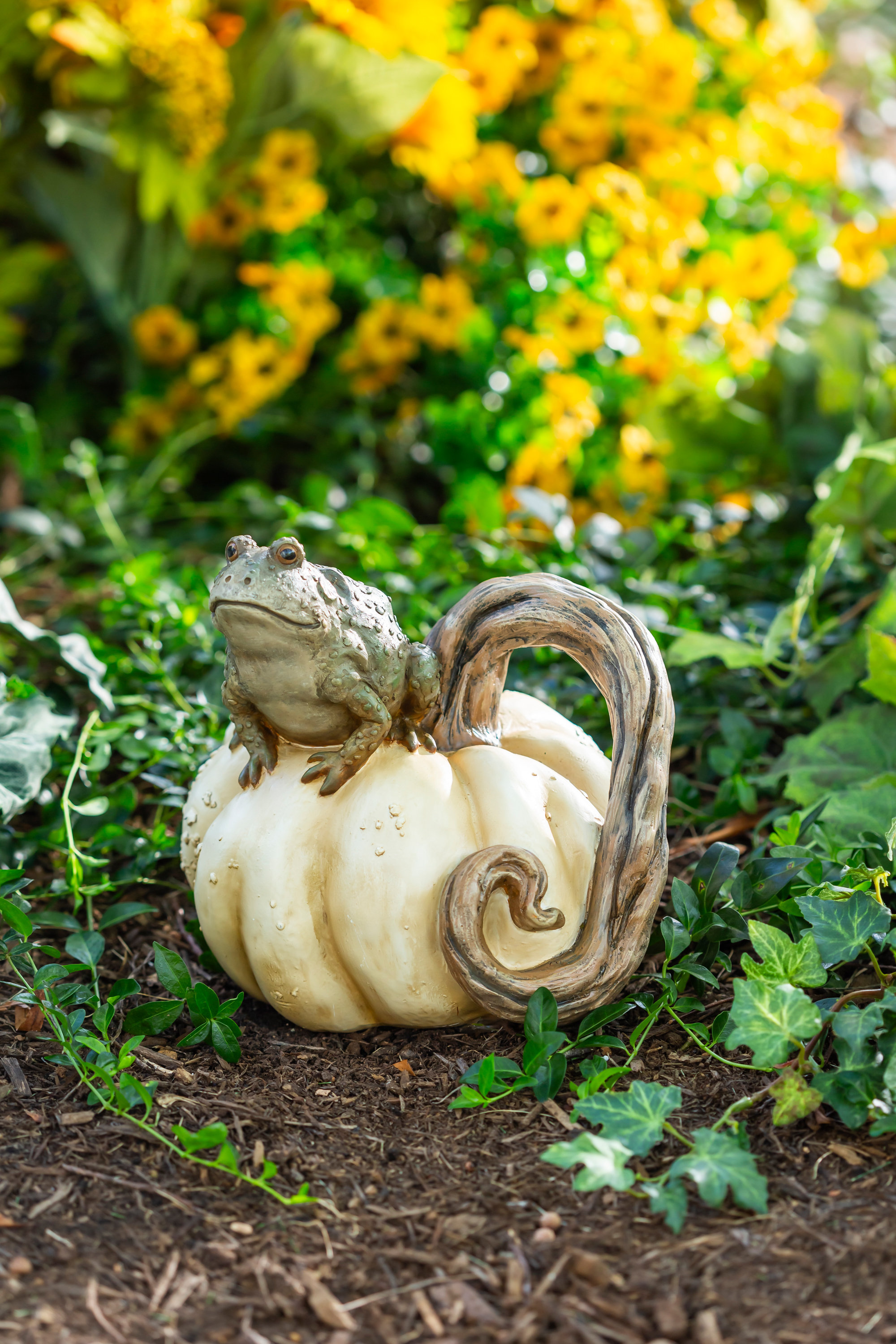 Rosalind Wheeler Brennus Toad on Harvest Pumpkin Garden Statue ...