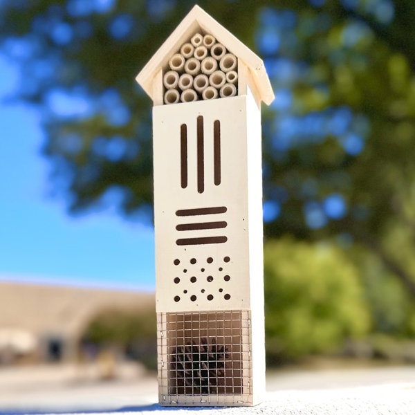 Gracie Oaks Estas Pollination Palace - Bee & Butterfly Wooden Home ...