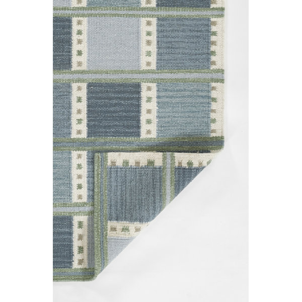 Joss & Main Freya Scandi Hand Woven Wool Blend Blue Area Rug & Reviews ...