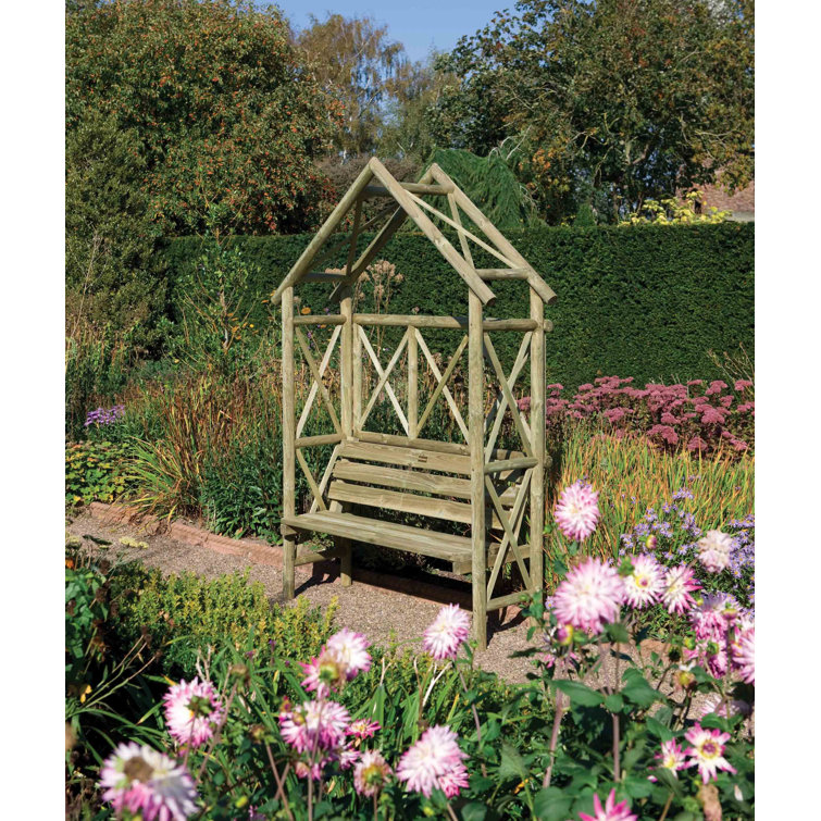 Rowlinson Rustic Arbour with Seat & Reviews | Wayfair.co.uk