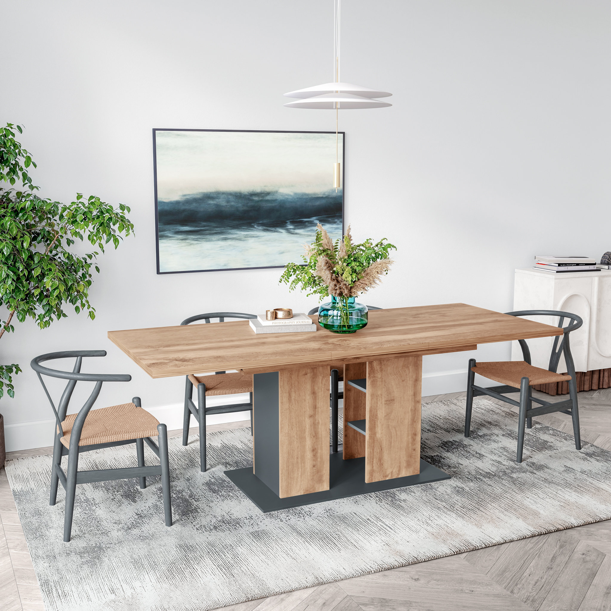 Latitude Run® Extendable Dining Table Fidel "& Reviews" | Wayfair