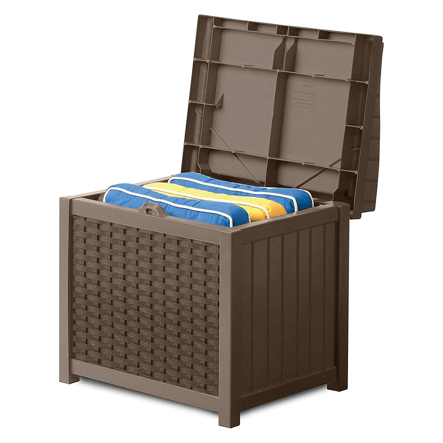 OTOTWER 22-Gallon Small Deck Box - Lightweight Resin Indoor/Outdoor ...