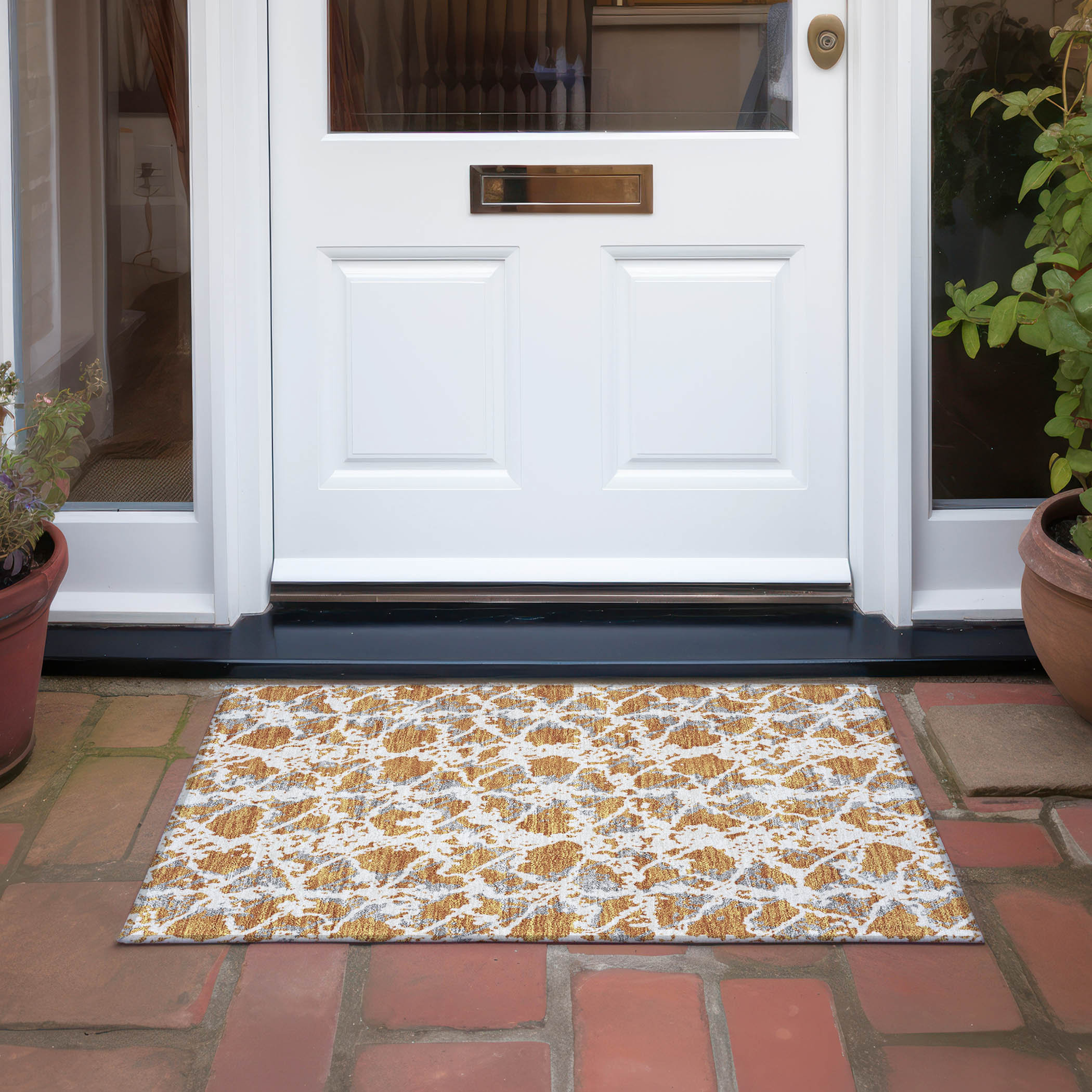 Orren Ellis Aquaisha Non-Slip Outdoor Doormat | Wayfair