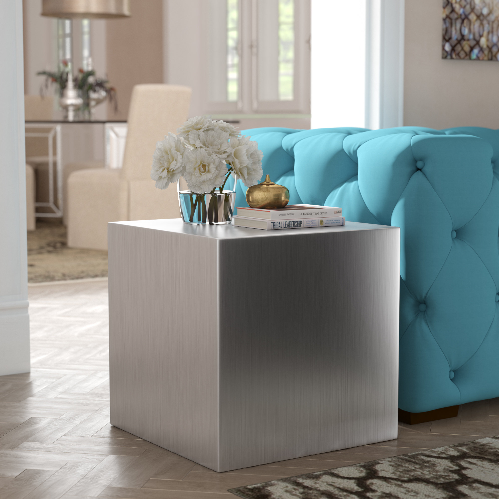 AllModern Jules Steel Block End Table & Reviews - Wayfair Canada