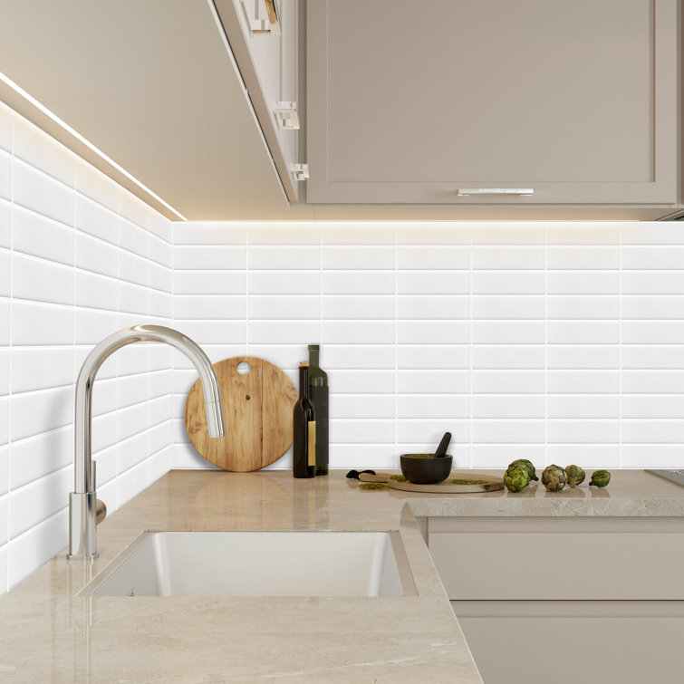 clevermosaics 12'' W x 12'' L Vinyl Peel and Stick Subway Tile ...