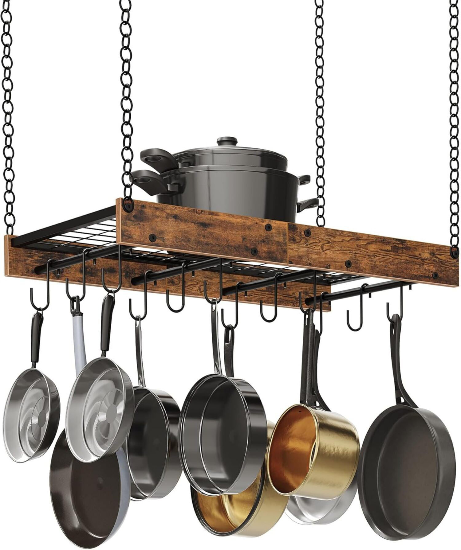 Trent Austin Design® Vintage Ceiling-Mounted Pot Rack With 12 S-Hooks ...