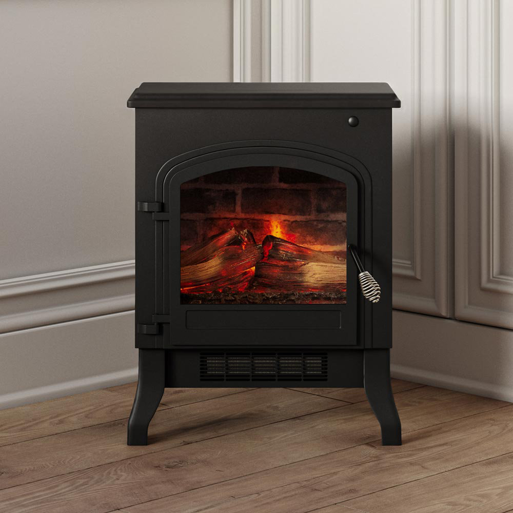 Country Living 16.9" W Portable Electric Fireplace Stove Heater, Remote ...