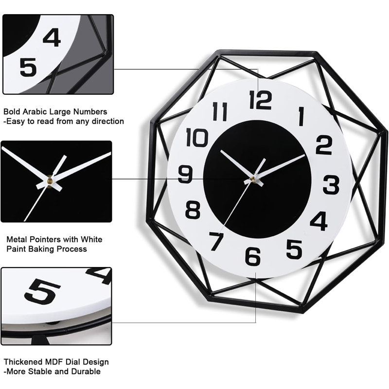 Ivy Bronx Javade Metal Wall Clock | Wayfair