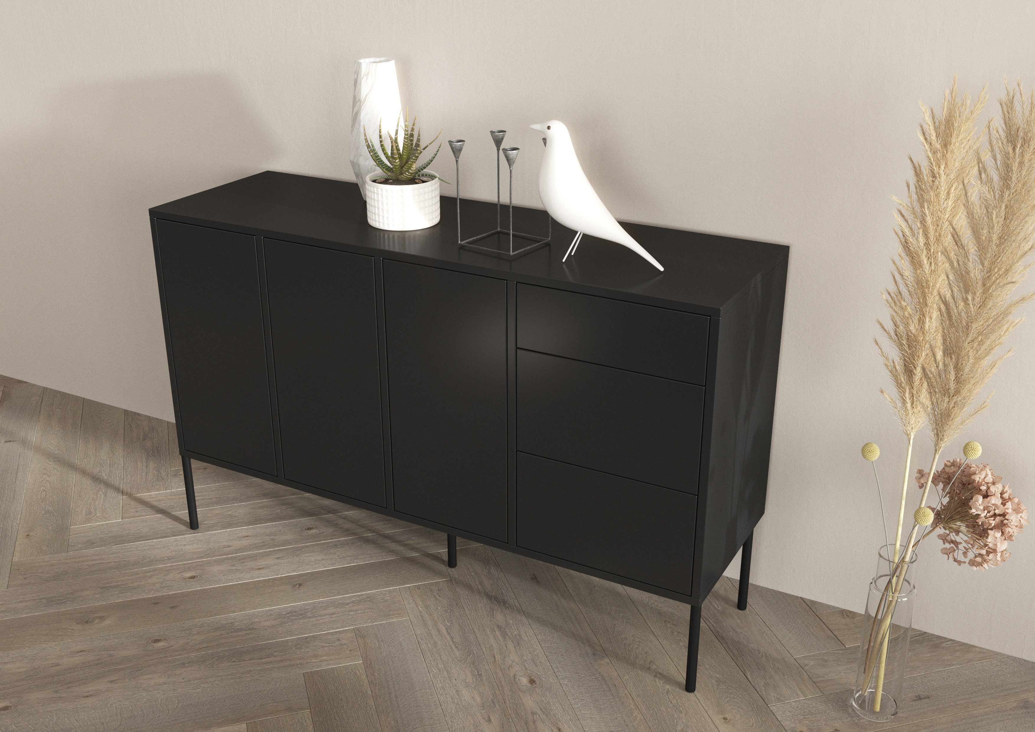 Ebern Designs Caola 130 Cm Wide 3 Drawer Sideboard | Wayfair.co.uk