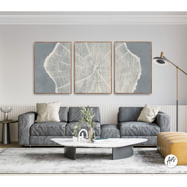 ART TERRITORY Large Tree Ring 3 Pieces Print | Wayfair