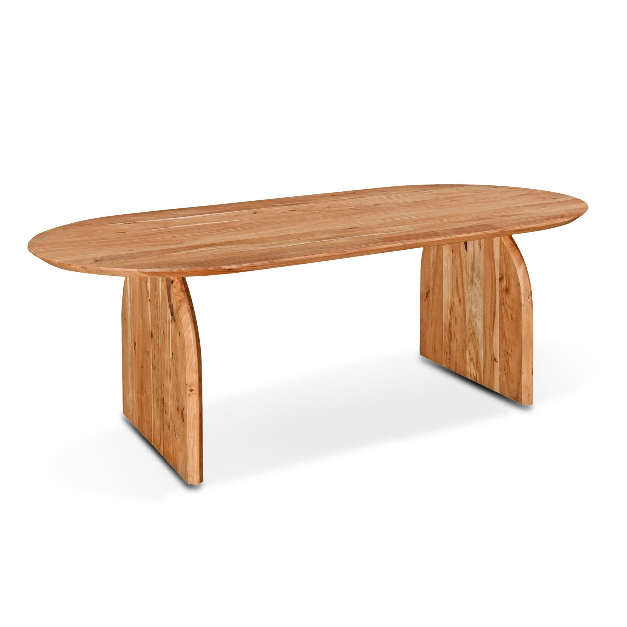 Brayden Studio® Carlyn 79" Fixed Table Solid Wood Sled Dining Table ...