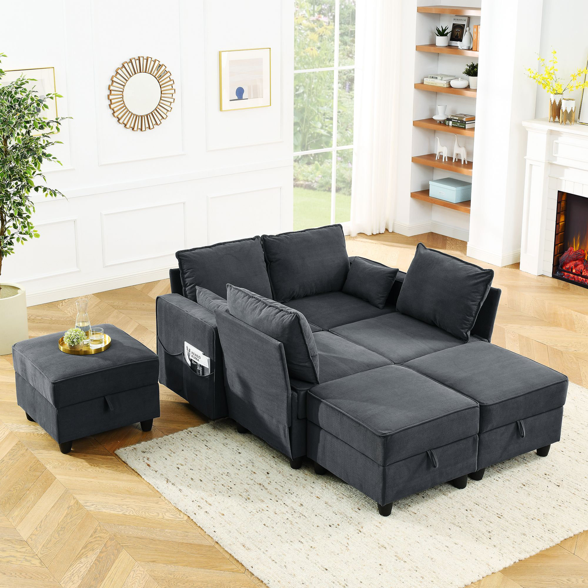 Latitude Run® Geobani 7 - Piece Chaise Sectional | Wayfair