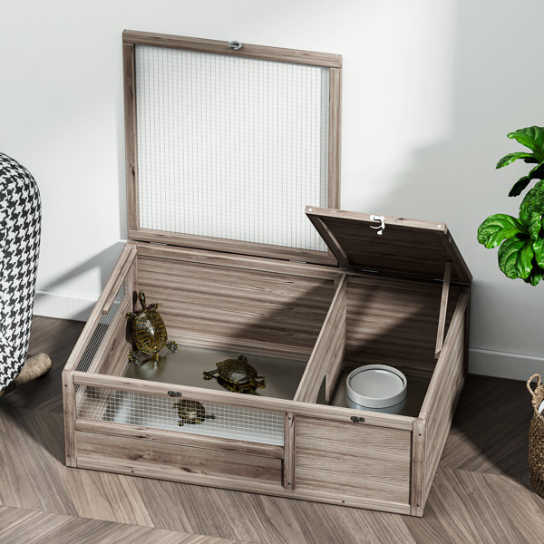 Tucker Murphy Pet™ Dannae 37" Tortoise House Wooden Turtle Habitat ...