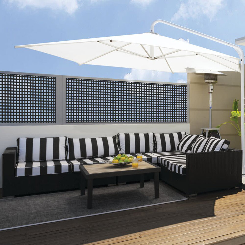 Barrette Outdoor Living 96" H x 48" W Vinyl Square Privacy Lattice ...