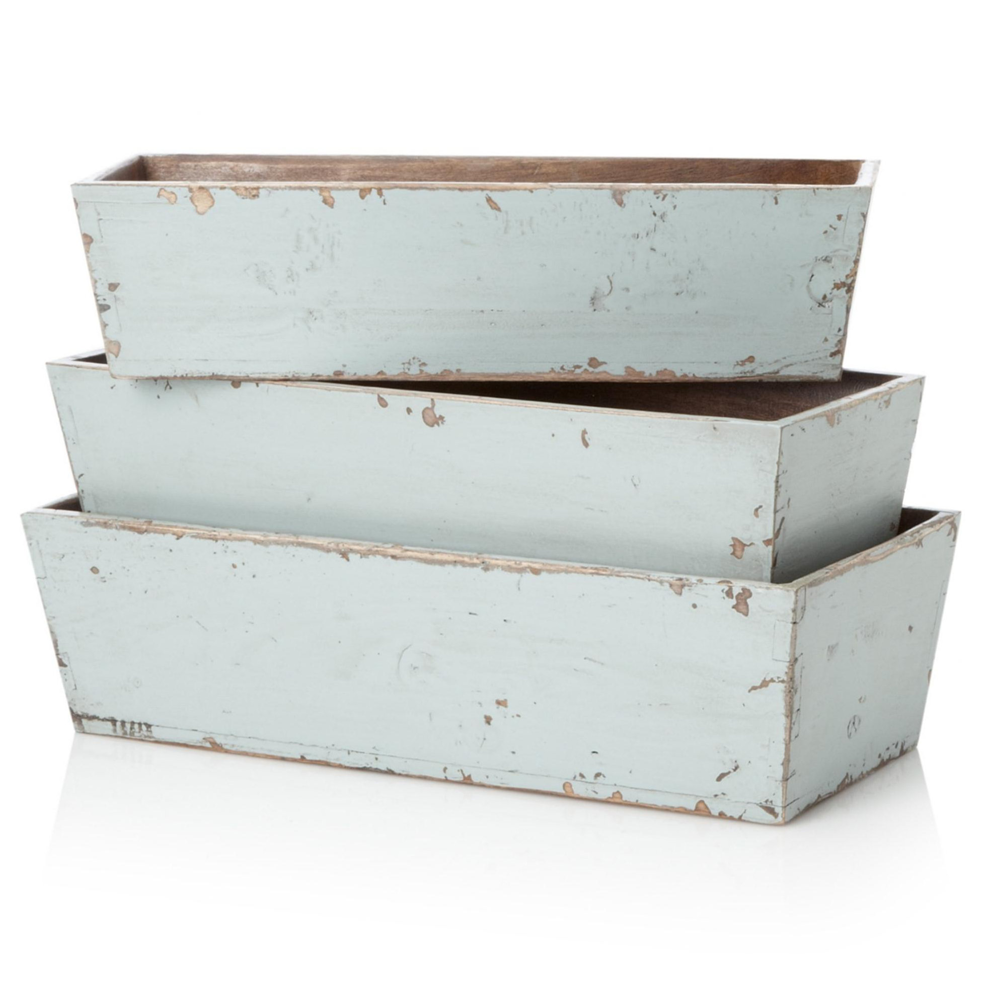 Antique Revival Pine Planter Box Set & Reviews | Wayfair