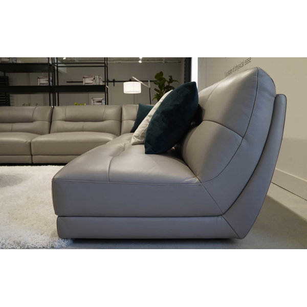 Wade Logan® Audrik 171" Wide Genuine Leather Reversible Modular Corner ...
