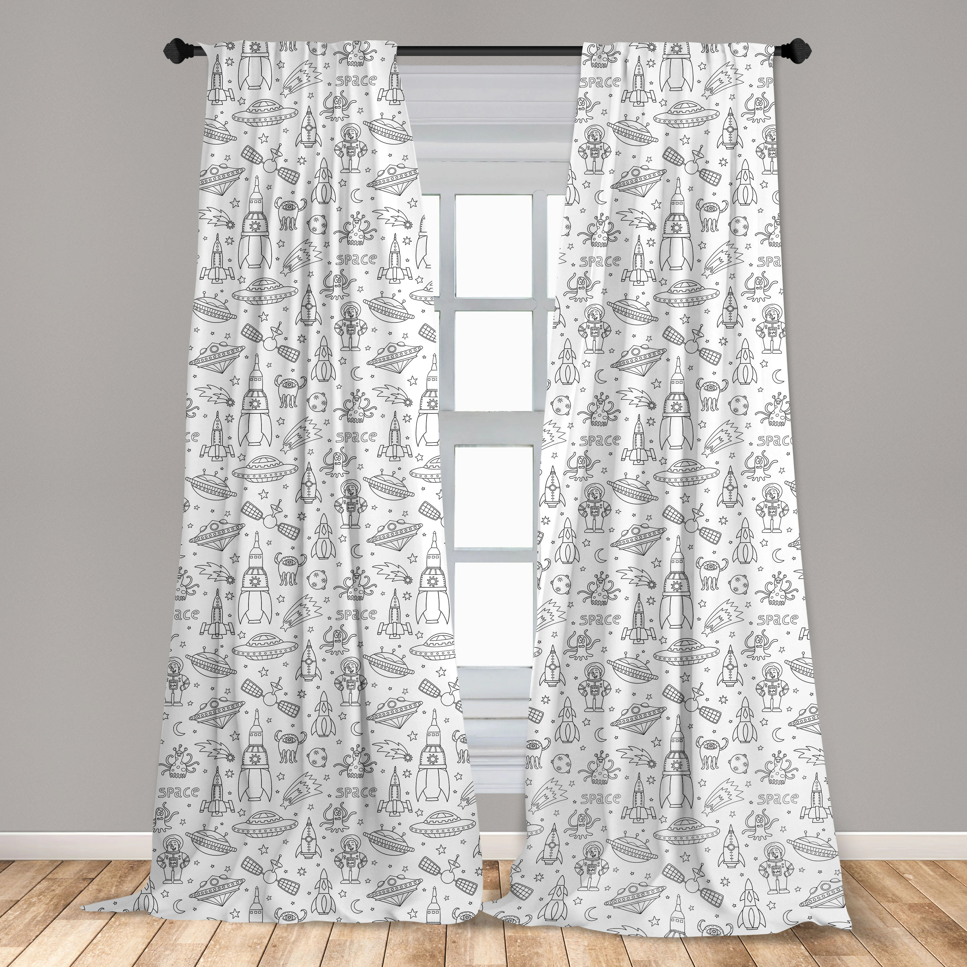East Urban Home Alien Semi-Sheer Rod Pocket Sliding Panel | Wayfair