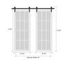 VDomDoors Sturdy Double Barn Door | Sete 6933 Matte Black With Frosted ...