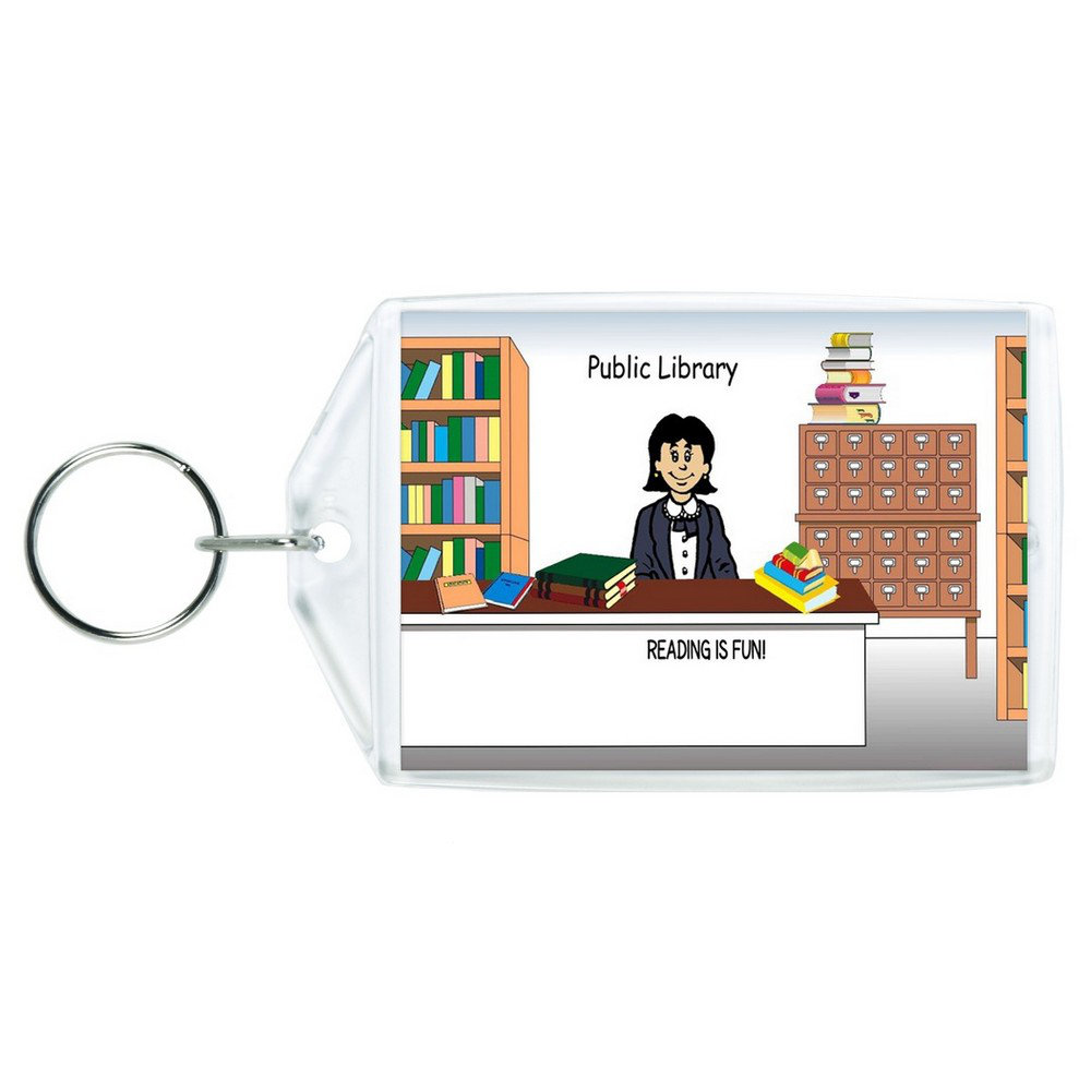 Printed Perfection Personalized Librarian - Female Acrylic Key Chain ...