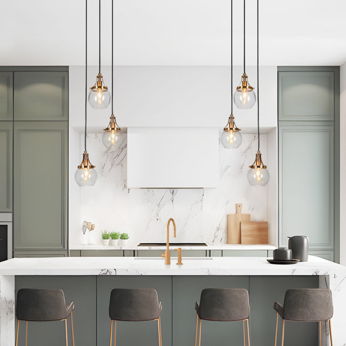 Mercer41 Loram 3 - Light Brass Pendant - Wayfair Canada