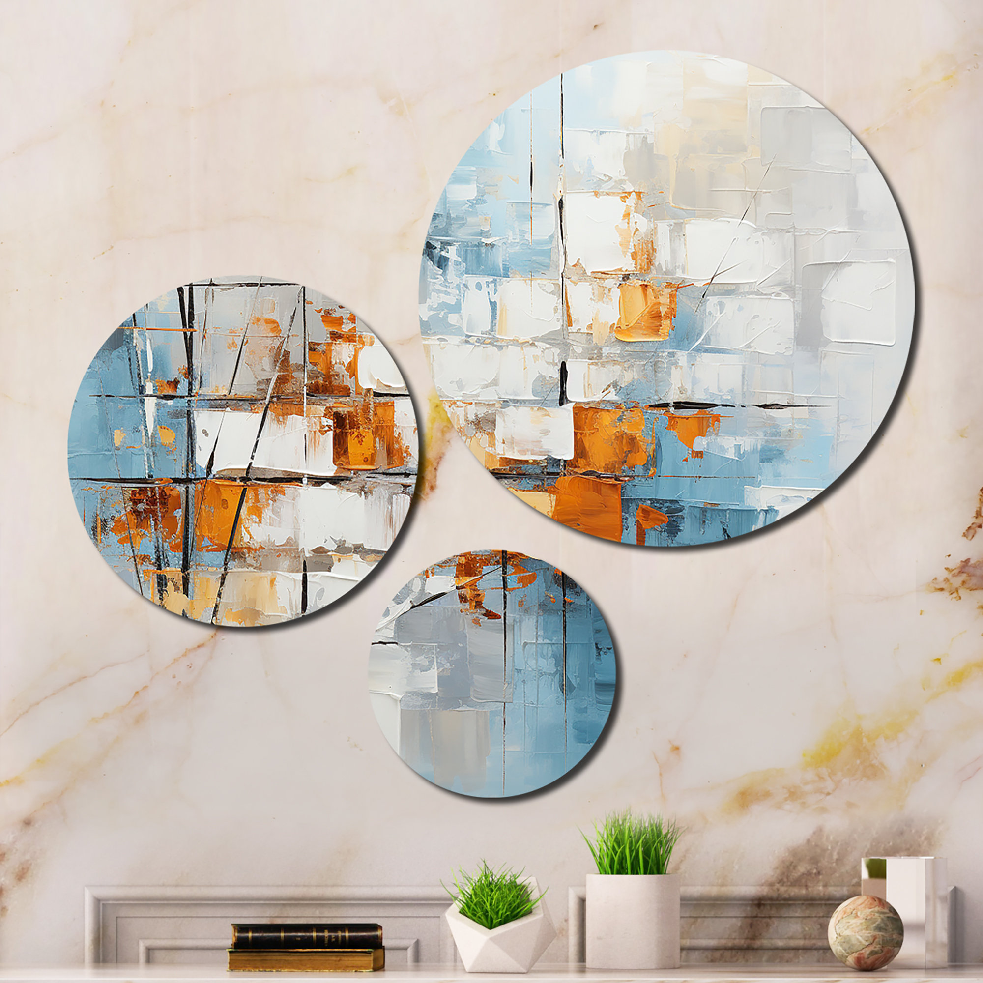Design Art 3 Collage Frozen Snow I Wall Decor Set Metal | Wayfair