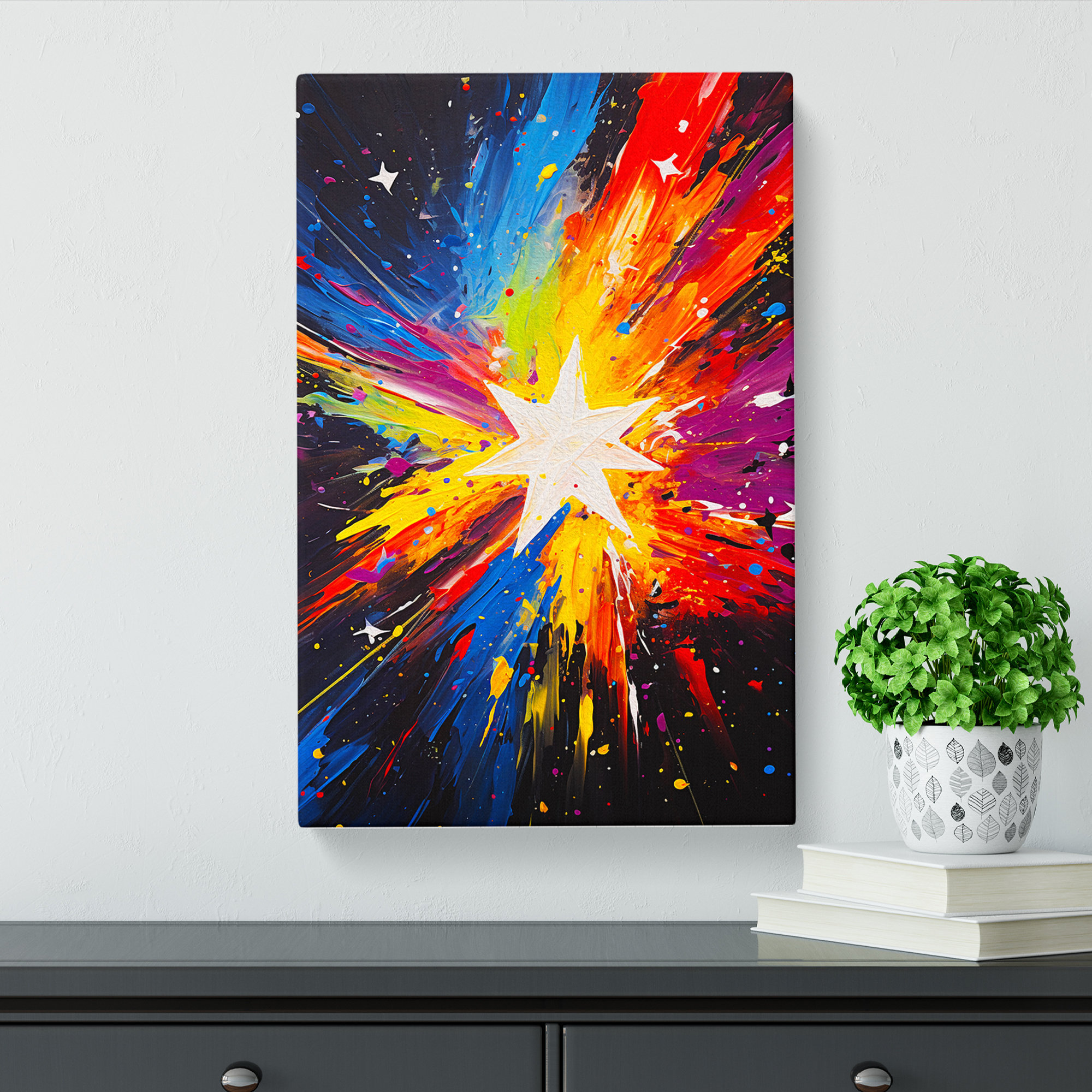 Marlow Home Co. Shooting Star Gestural - No Frame Art Prints | Wayfair ...