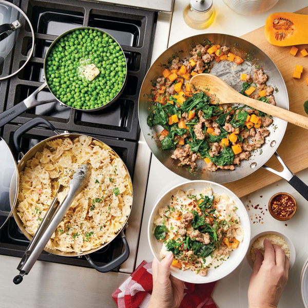 KitchenAid® KitchenAid Stainless Steel Cookware Pots and Pans Set, 5 ...