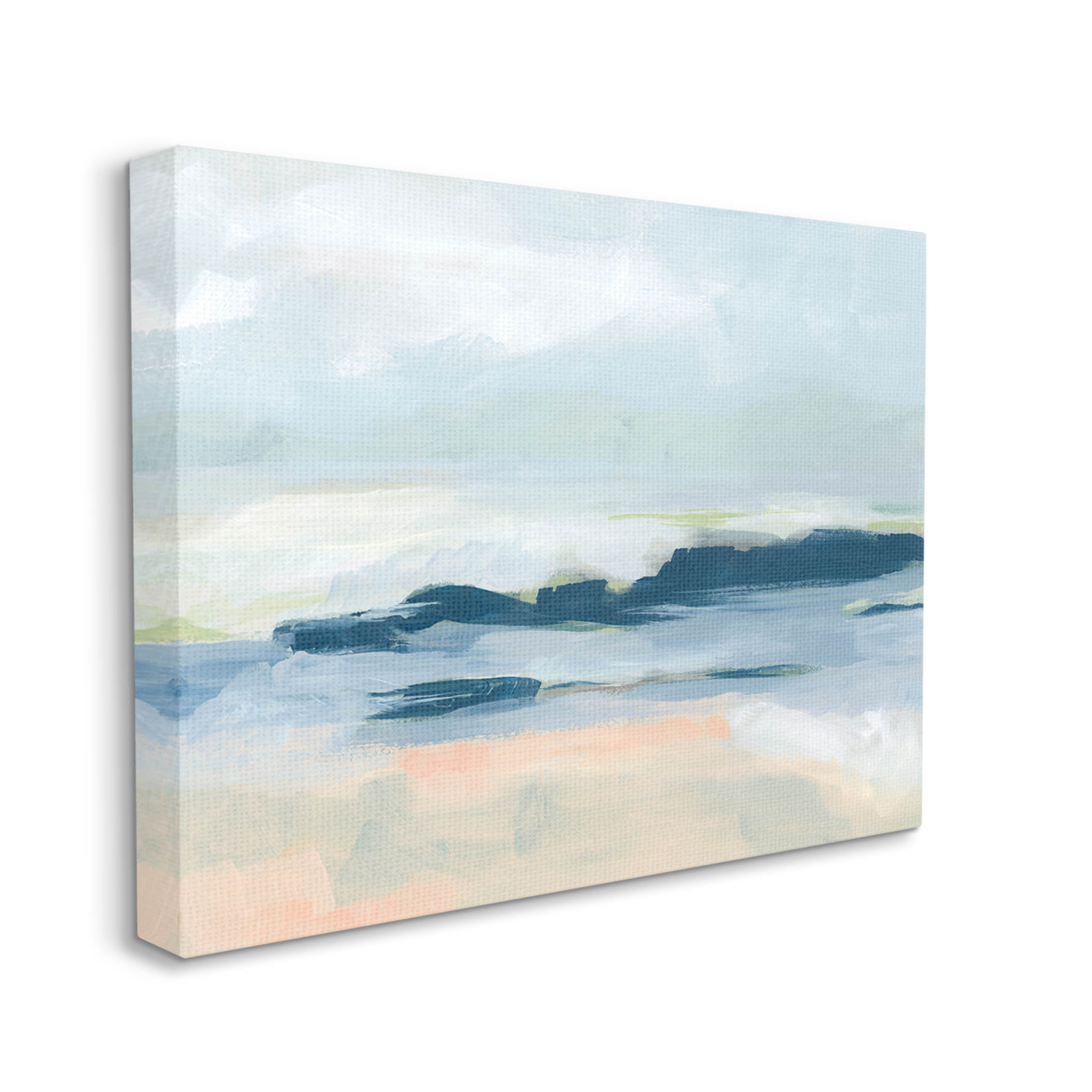 Stupell Industries Abstract Beach Coast Landscape Canvas Wall Art By ...