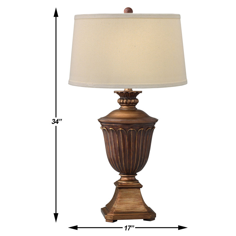 Medallion Lighting Tribute 34 in. Antique Sienna Table Lamp | Wayfair