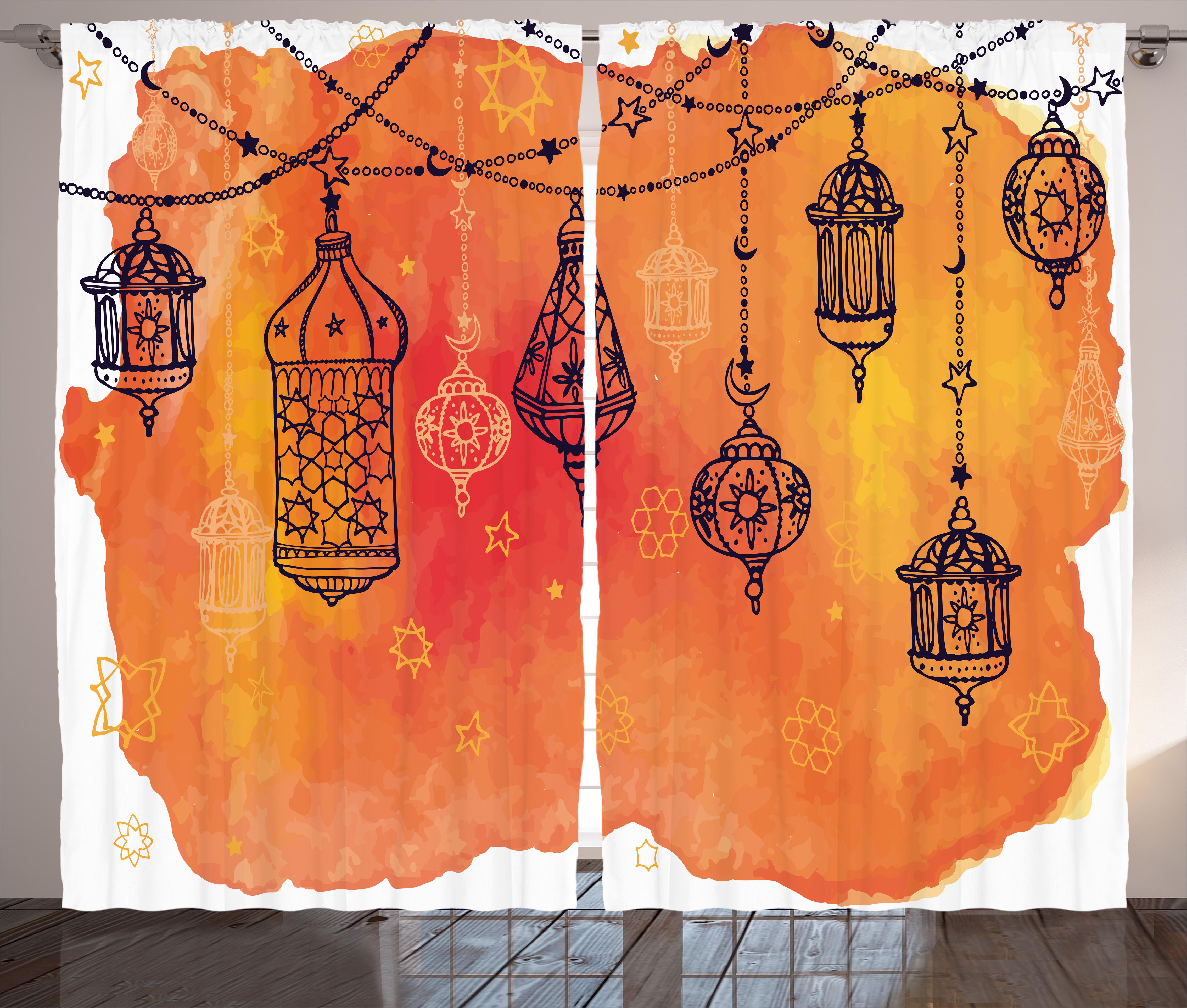 East Urban Home Islamic Lantern Graphic Print Semi-Sheer Rod Pocket ...