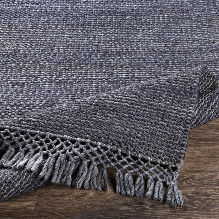 Blume Handwoven Dark Navy/White Area Rug & Reviews | Joss & Main