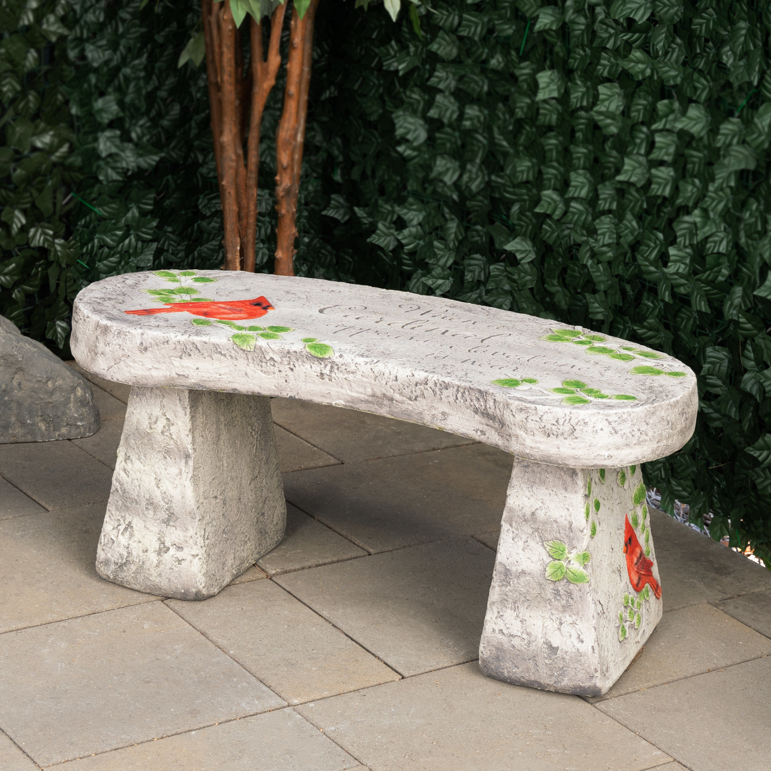 Red Barrel Studio® Corporation Cardinal Memorial Garden Bench ...