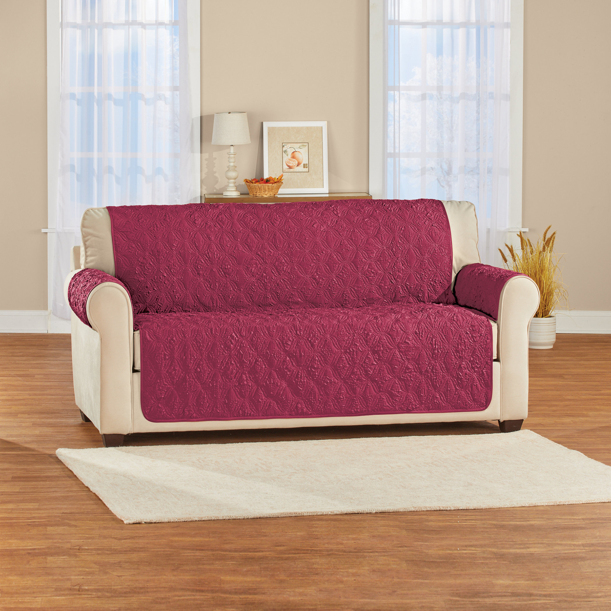 Winston Porter Embossed Ogee Pattern Quilted Furniture Cover - Wayfair ...