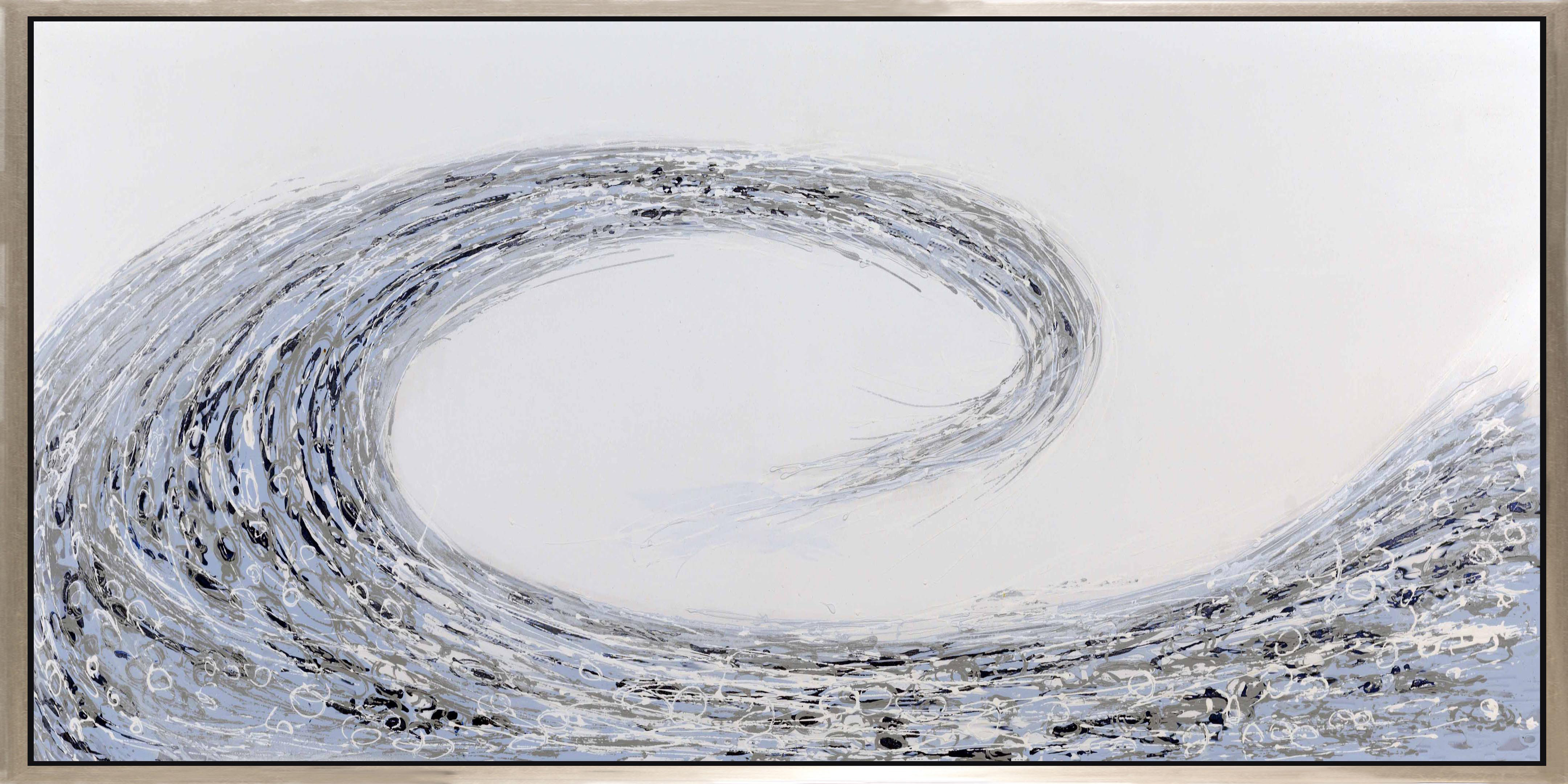 CHC Art, Inc. Wave - Floater Frame Painting on Canvas | Wayfair