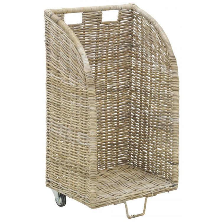 Bay Isle Home Dolgeville Wicker Log Carrier | Wayfair.co.uk