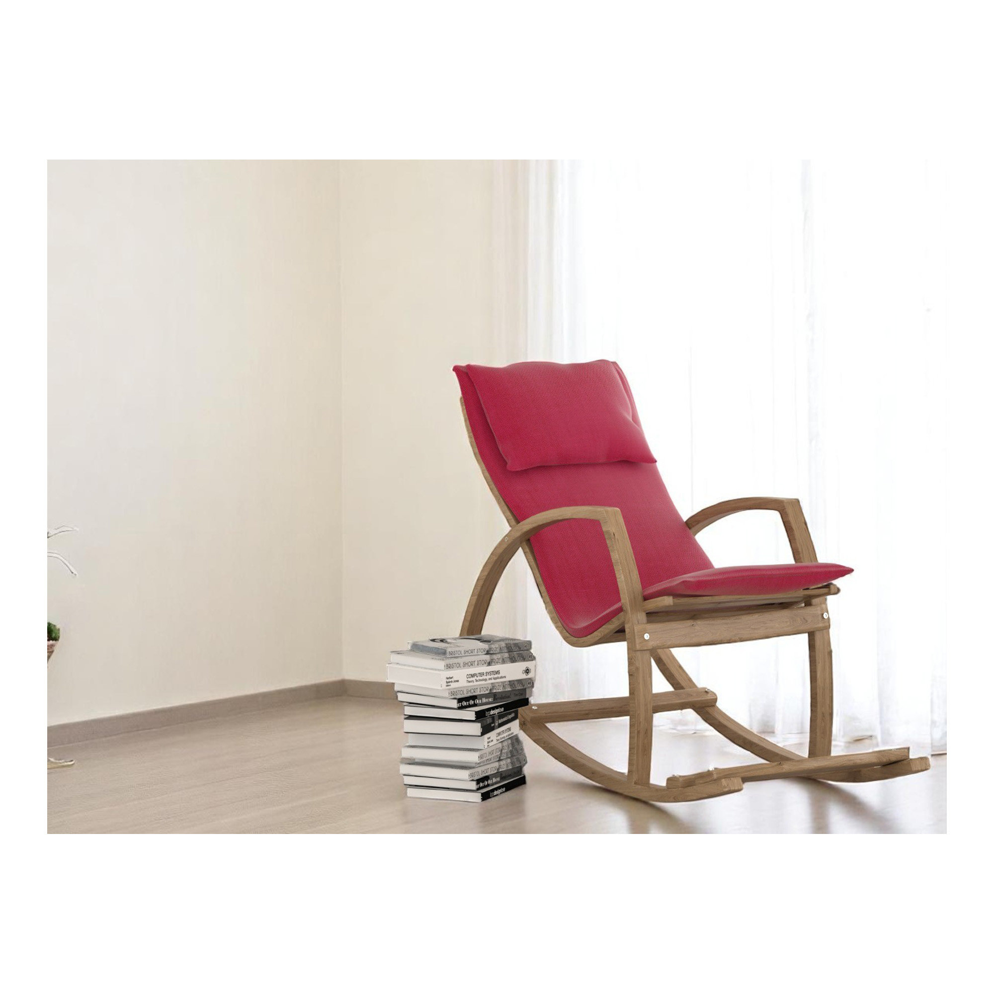 Latitude Run® Modern Rocking Chair, Modern Accent Rocker Armchair With ...